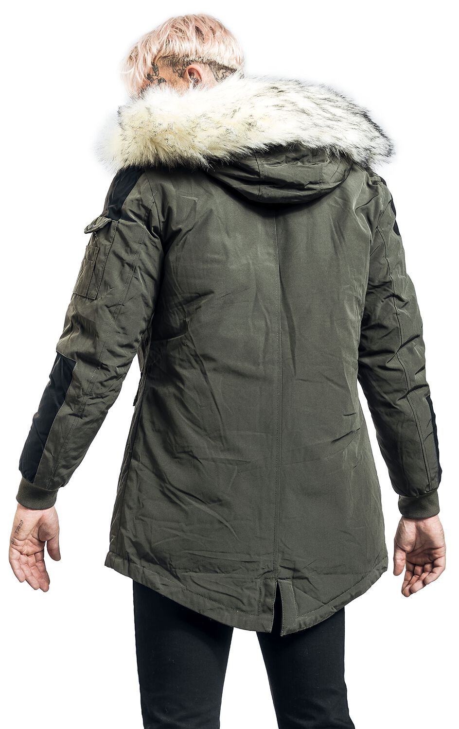 Nonchalante winterjas met imitatiebont | Black Premium by EMP Winterjas ...