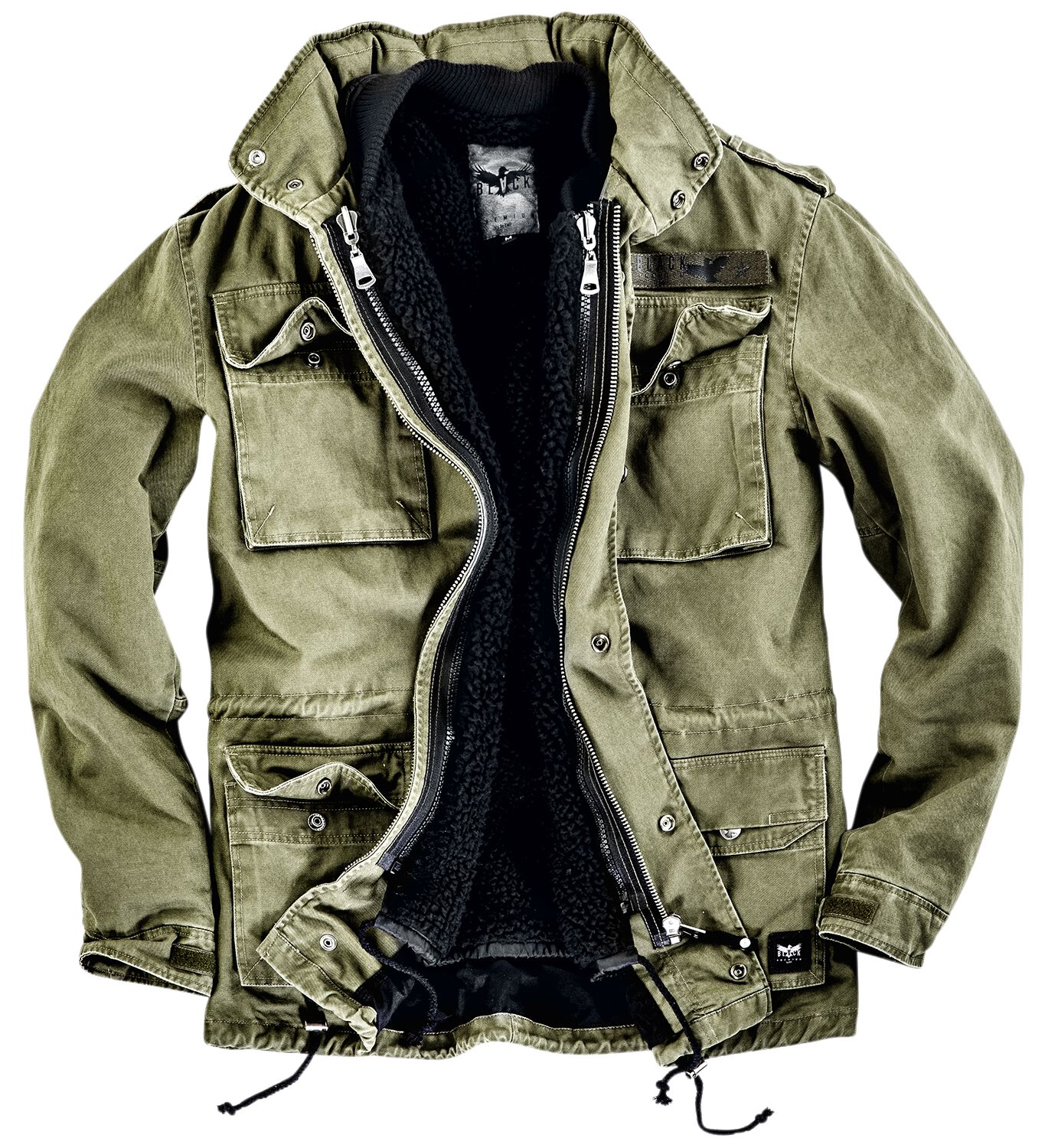 Army Field Jacket | Black Premium by EMP Winterjas | Large