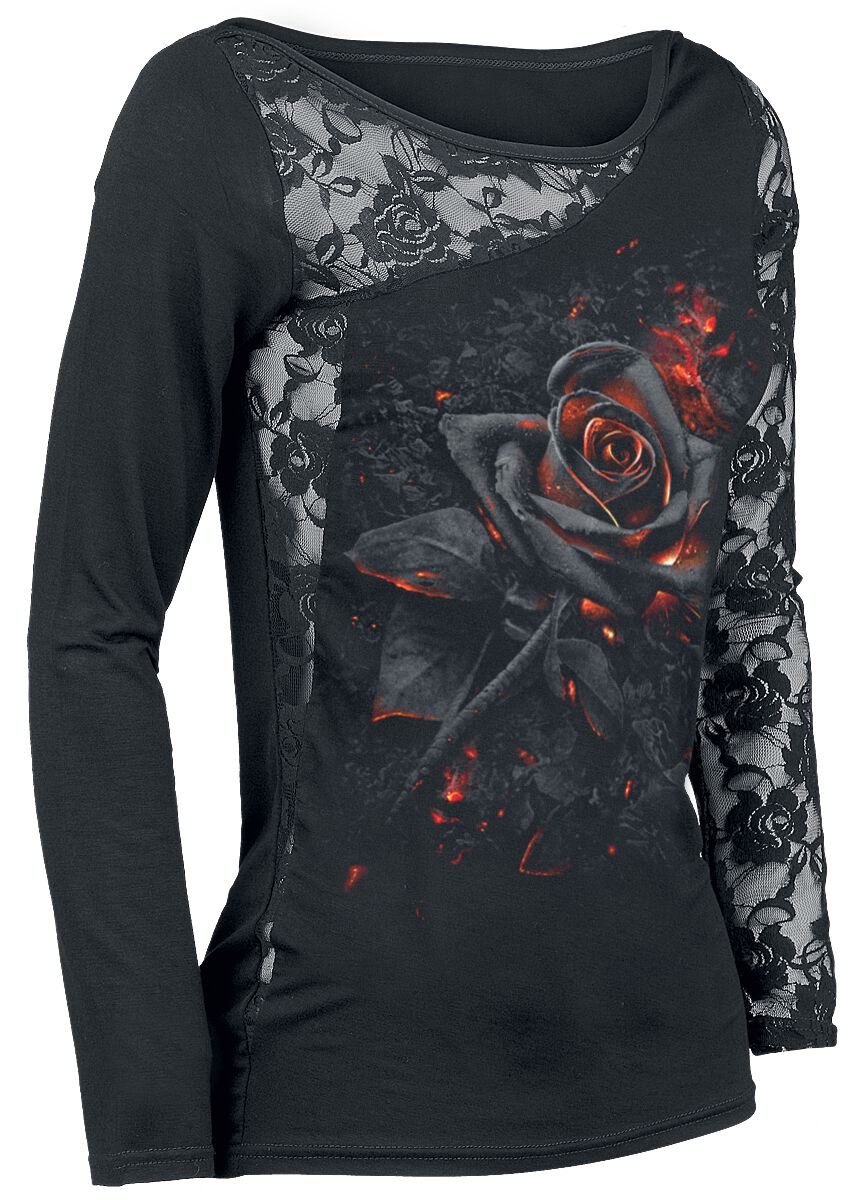 Burnt Rose | Spiral Shirt met lange mouwen | Large
